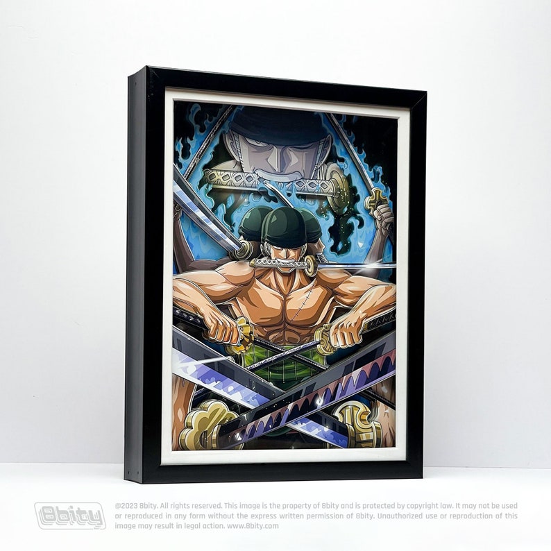 Roronoa Zoro One Piece Shadow Box 3D Art - Etsy