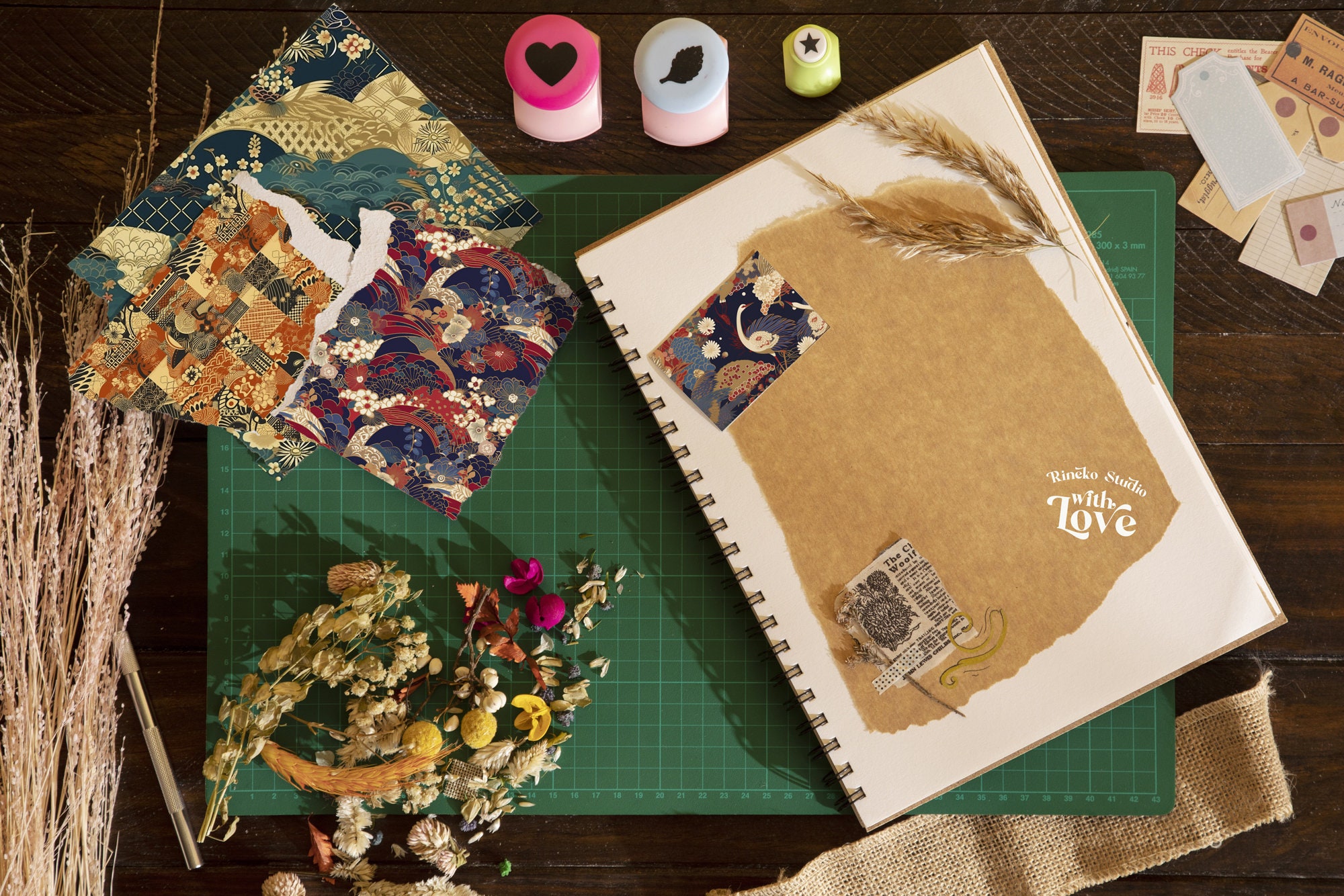 Chiyogami Yuzen Washi Paper Digital Paper Pack - 12 Designs ...