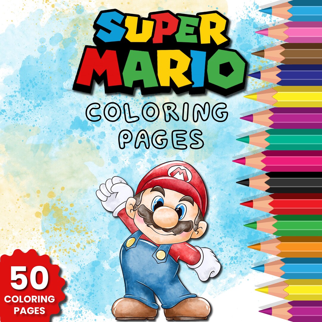 50 Super Mario Coloring Pages. Printable Super Mario Coloring Books for ...
