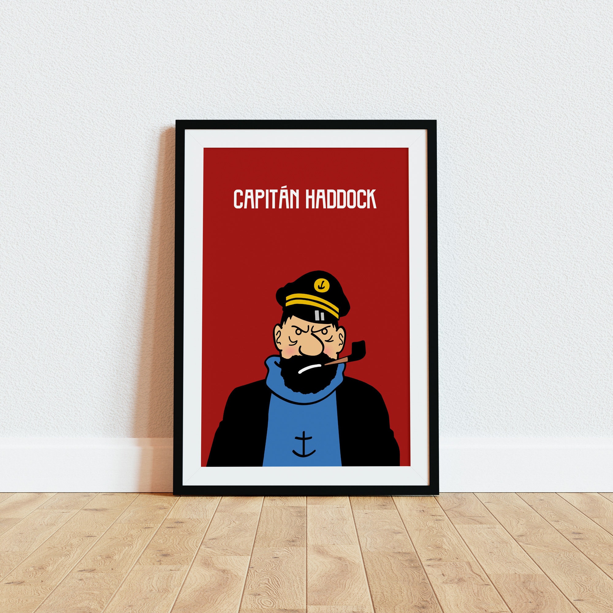Póster Imprimible Tintín Capitán Haddock Tarjeta Cumpleaños - Etsy México