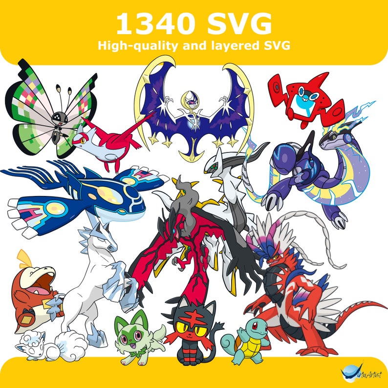 3800 Pokemon SVG and Pokemon PNG Fan Art bundle, Pokemon layered svg ...