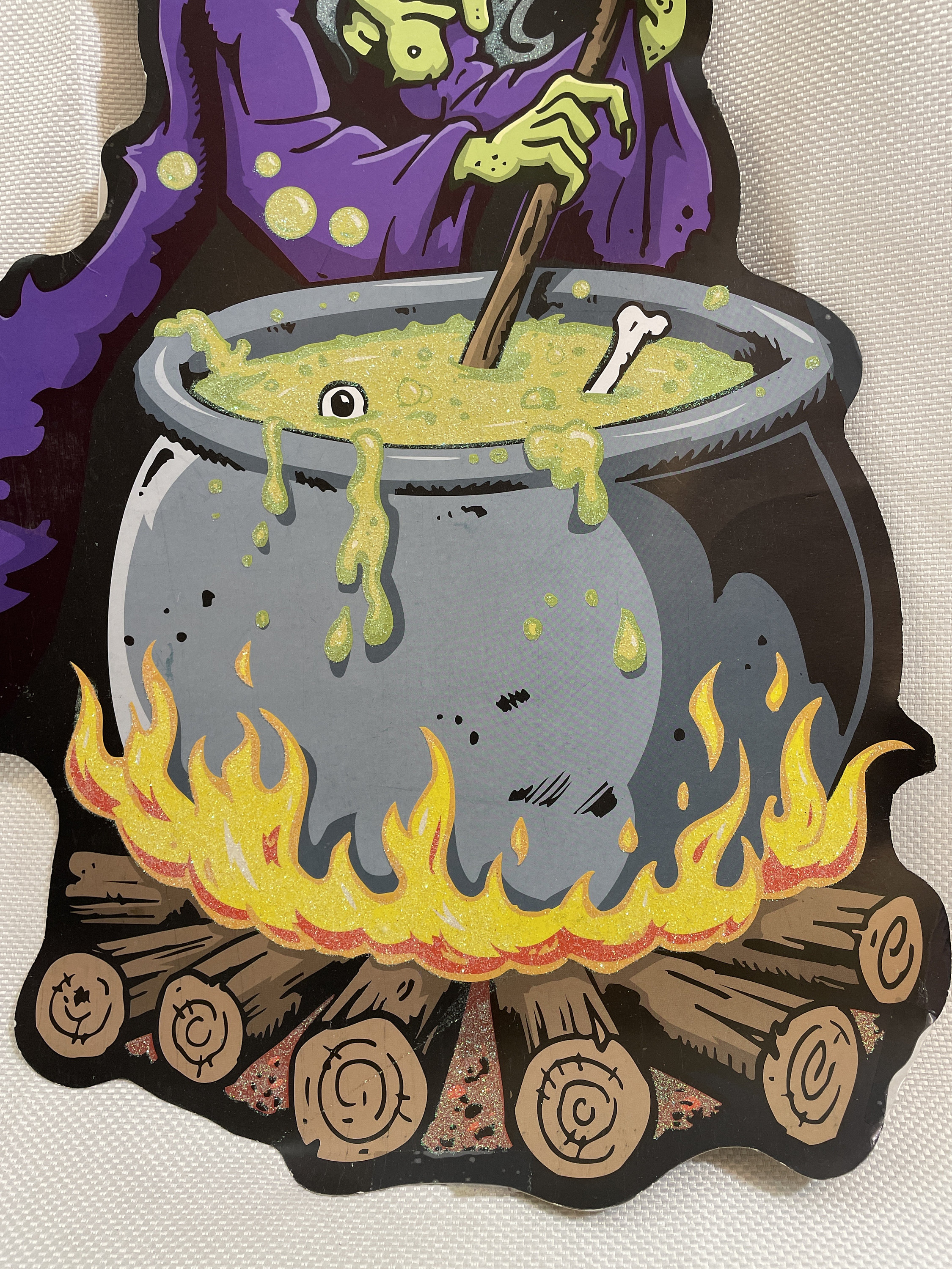 Vintage Halloween Witch Stirring Bubbling Cauldron Stock Cutout - Etsy