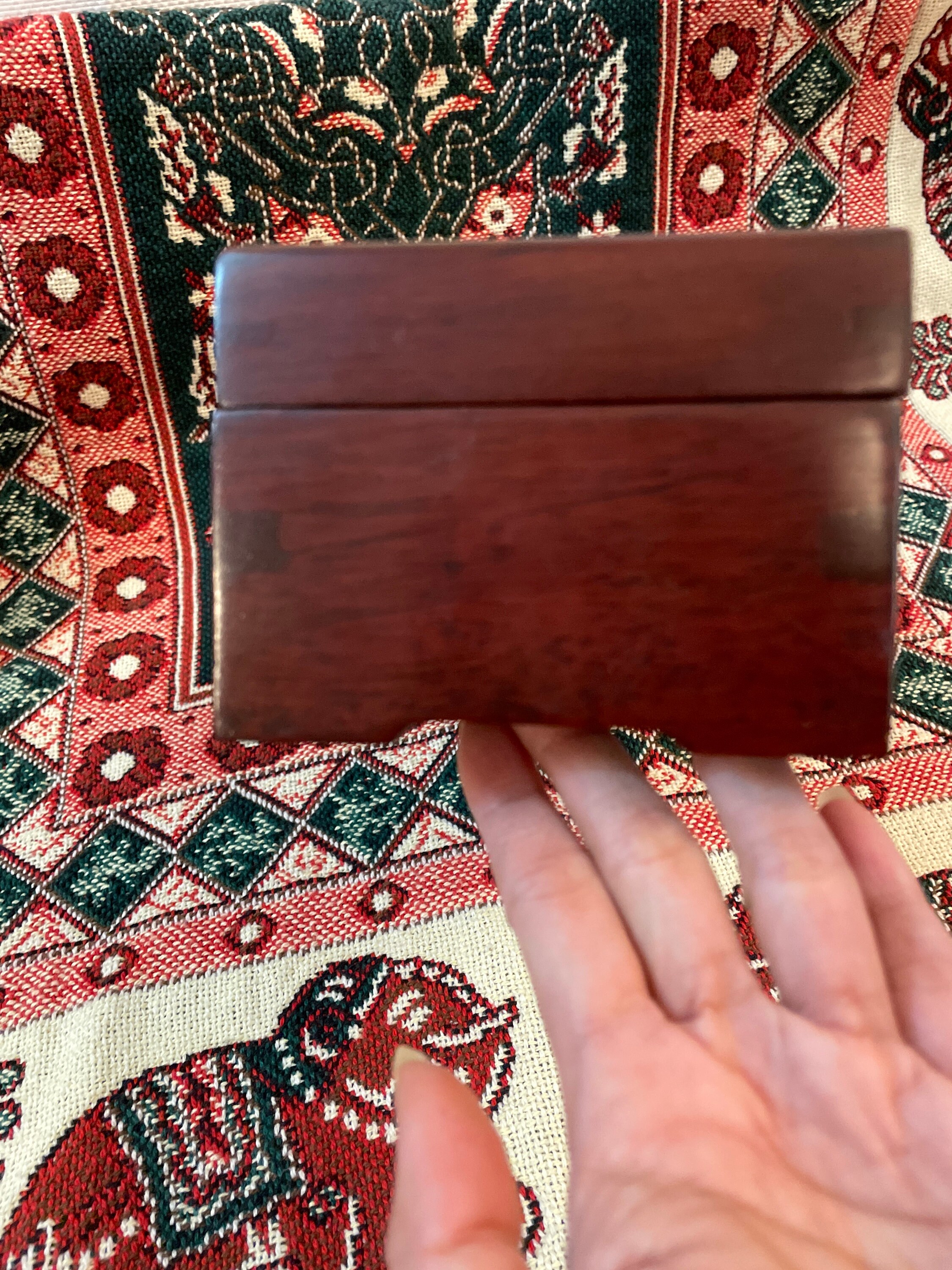 Vintage Rosewood Asian Medallion Brass Latch & Dovetailed Jewellery Box ...