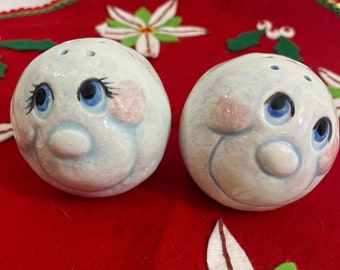 Vintage Santa and Mrs Claus Salt & Pepper Shakers, Enesco Japan Ceramic ...