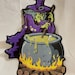Vintage Halloween Witch Stirring Bubbling Cauldron Stock Cutout - Etsy