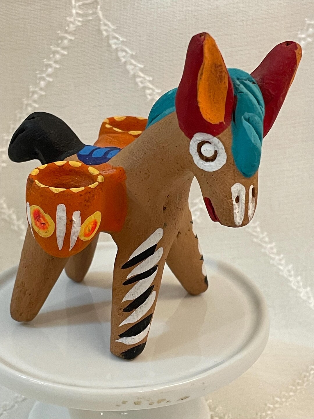 Vtg Mexican Tonala Folk Art Clay Horse/donkey Figurine 3.75” - Etsy