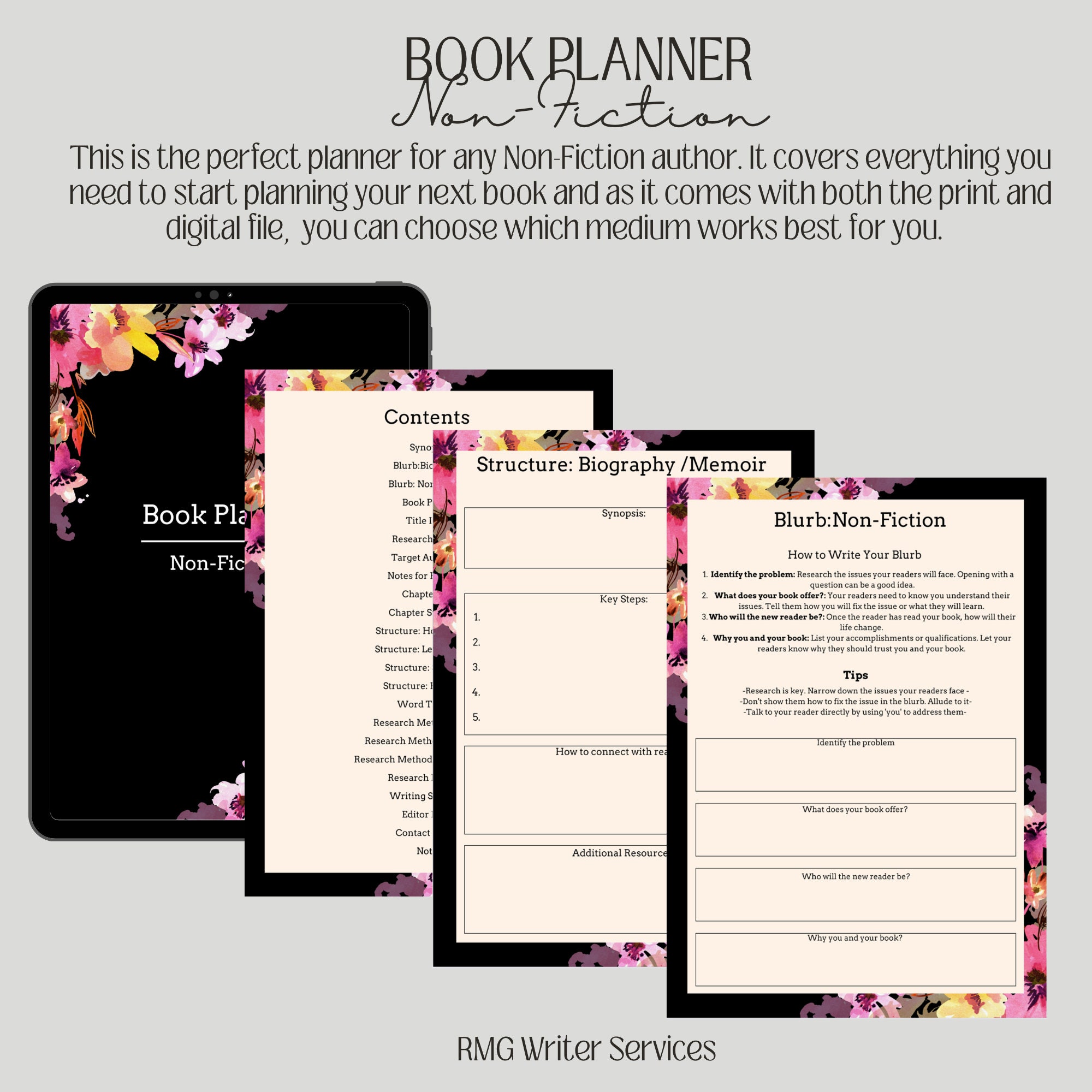 Non-fiction Book Planner Planner for Authors and Writers - Etsy