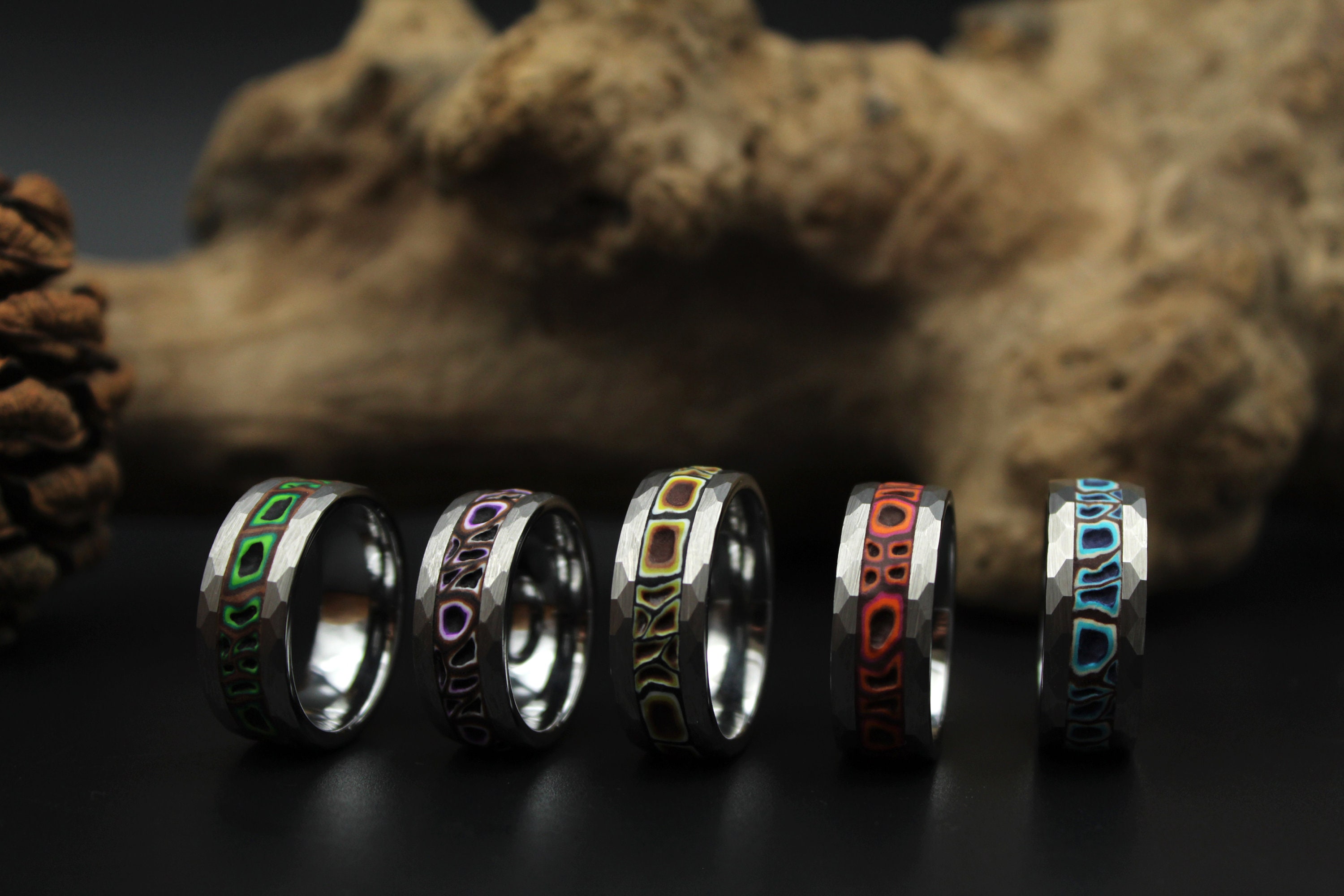 Blue Tungsten Ring Psychedelic Ring Hippie Ring - Etsy Canada