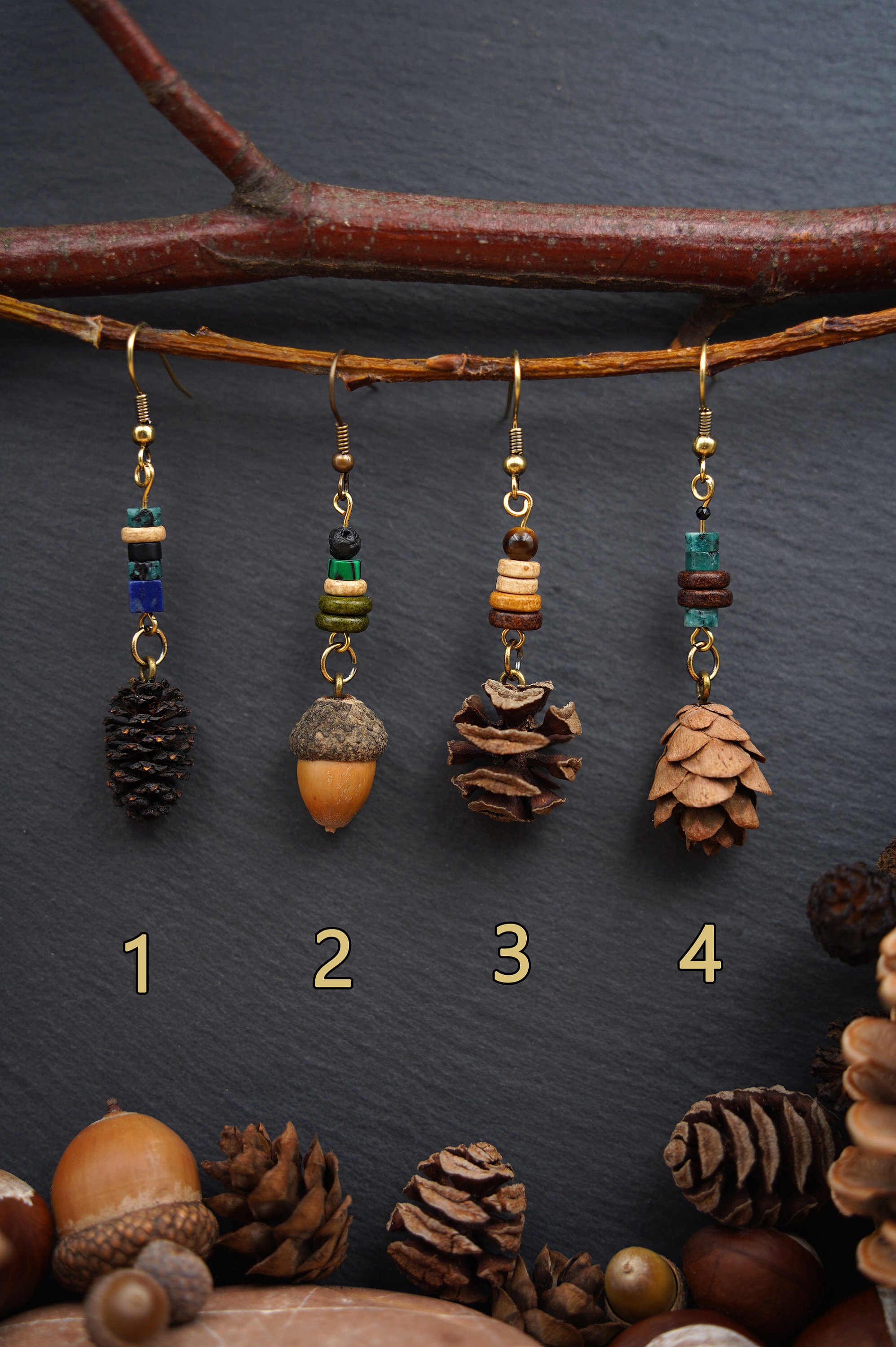 DESIGN Your Natural Earrings CREATE Natural Jewelry Wood Pendant Boho ...