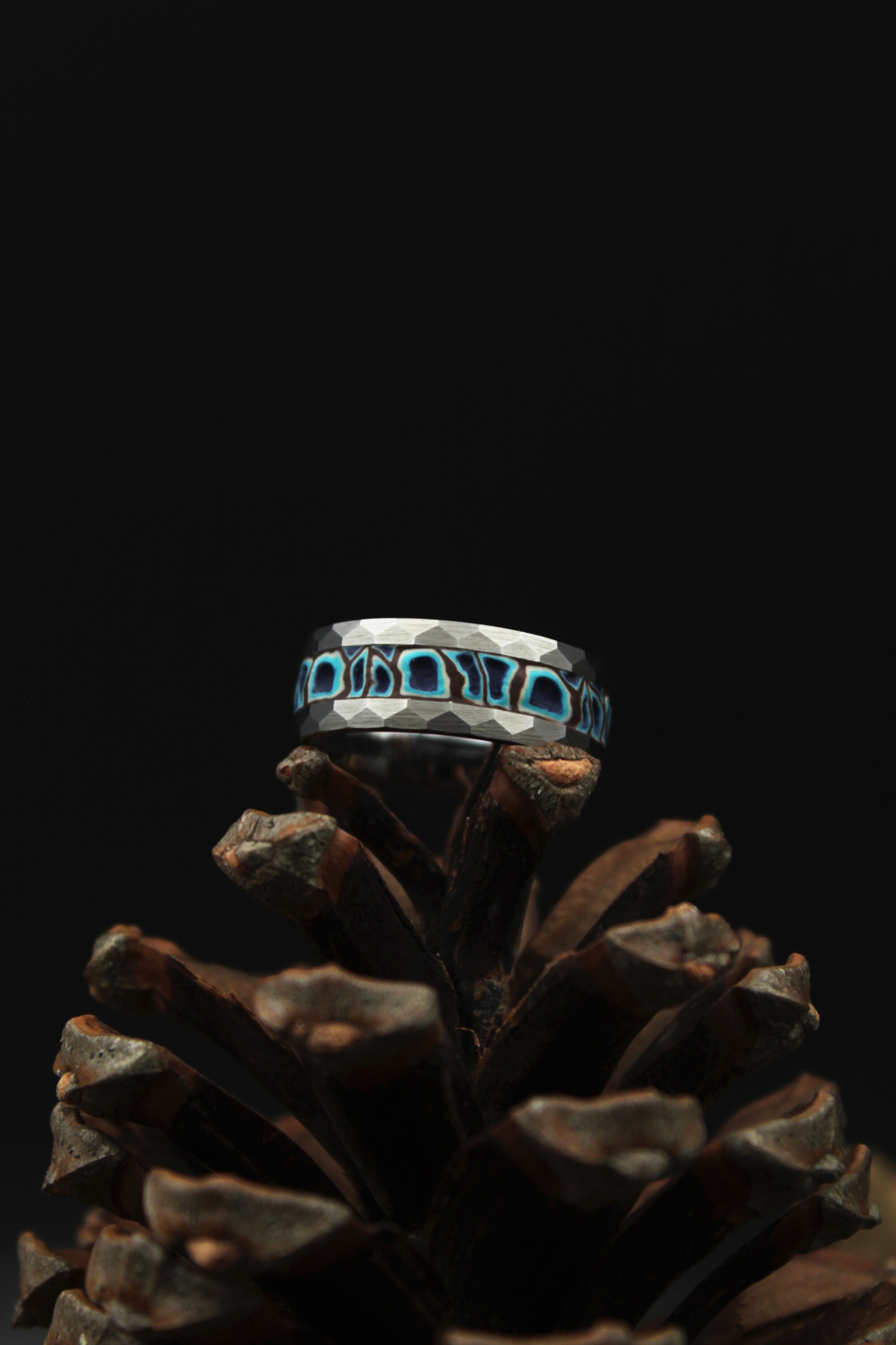 Blue Tungsten Ring Psychedelic Ring Hippie Ring - Etsy Canada