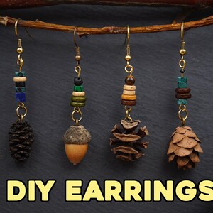 DESIGN Your Natural Earrings CREATE Natural Jewelry Wood Pendant Boho ...