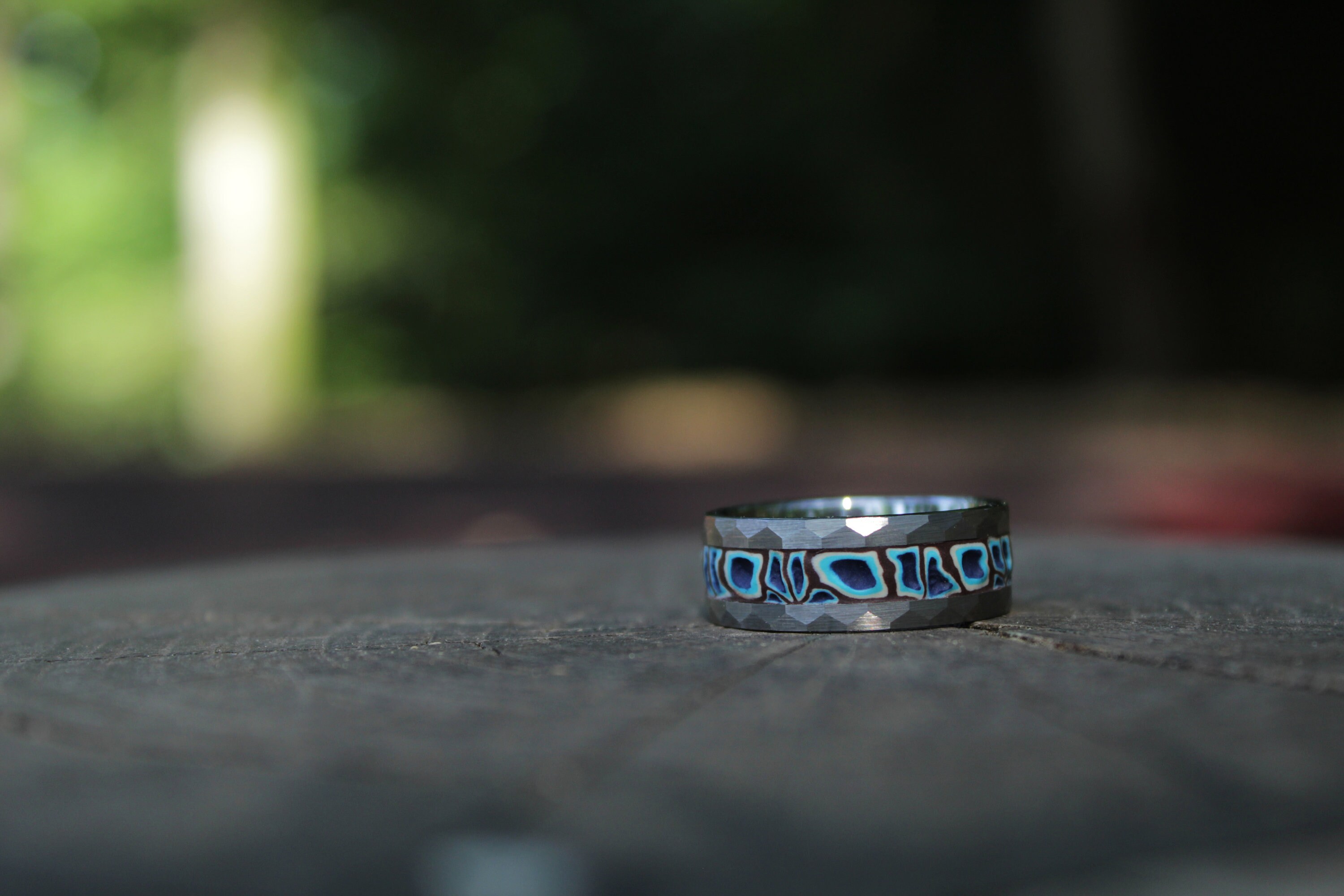 Blue Tungsten Ring Psychedelic Ring Hippie Ring - Etsy Canada