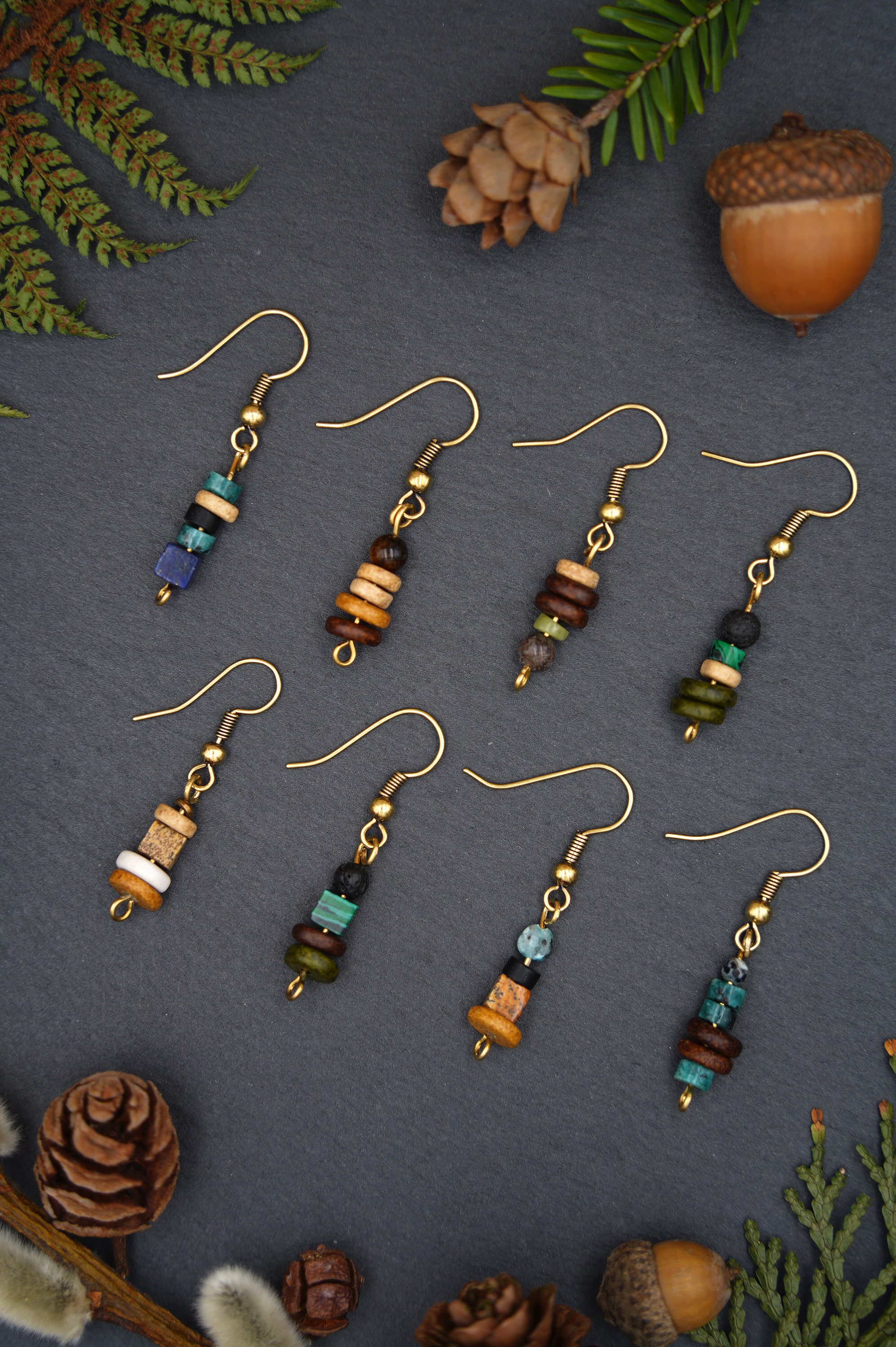 DESIGN Your Natural Earrings CREATE Natural Jewelry Wood Pendant Boho ...