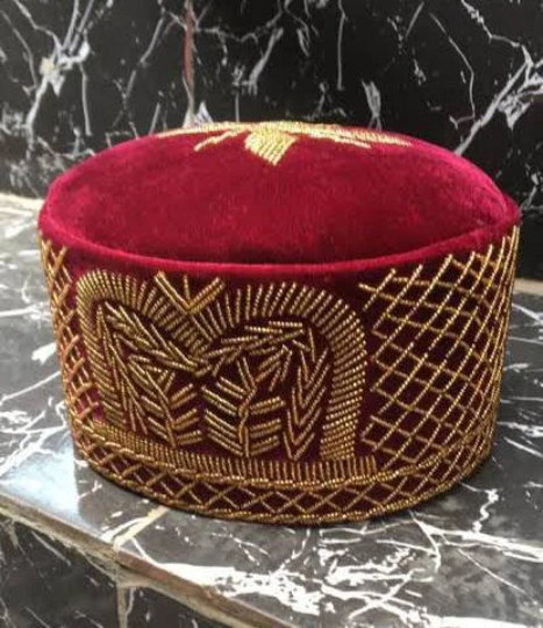 Red Odogwu African Chieftaincy Wedding Hat. Igbo Ozo Cap, African Men's ...