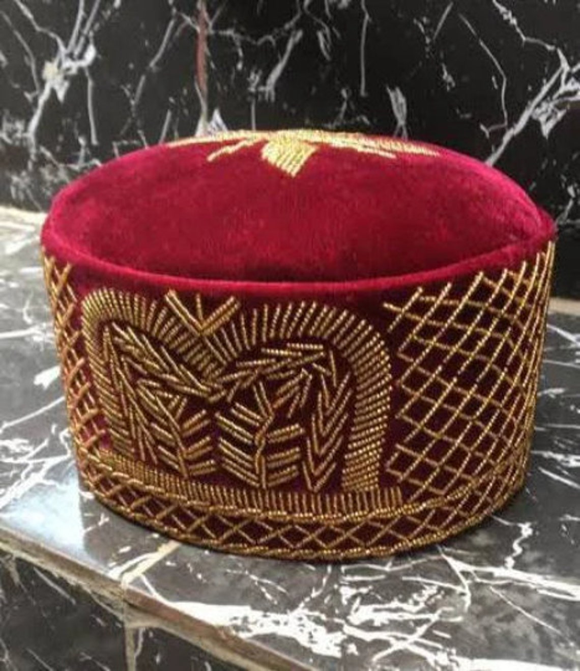 Red Odogwu African Chieftaincy Wedding Hat. Igbo Ozo Cap, African Men's ...