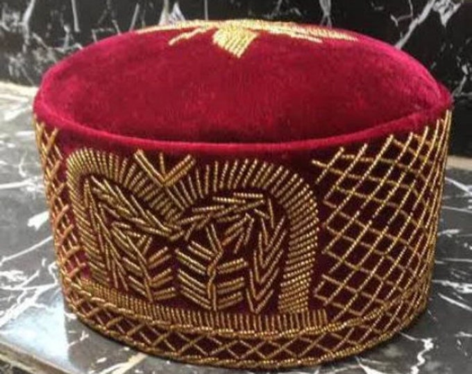 Red Odogwu African Chieftaincy Wedding Hat. Igbo Ozo Cap, African Men's ...