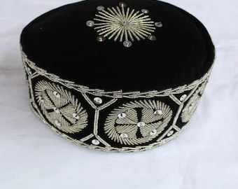 Igwe Odogwu African Chieftaincy Igbo Ozo Cap, African Men's Velvet Cap ...