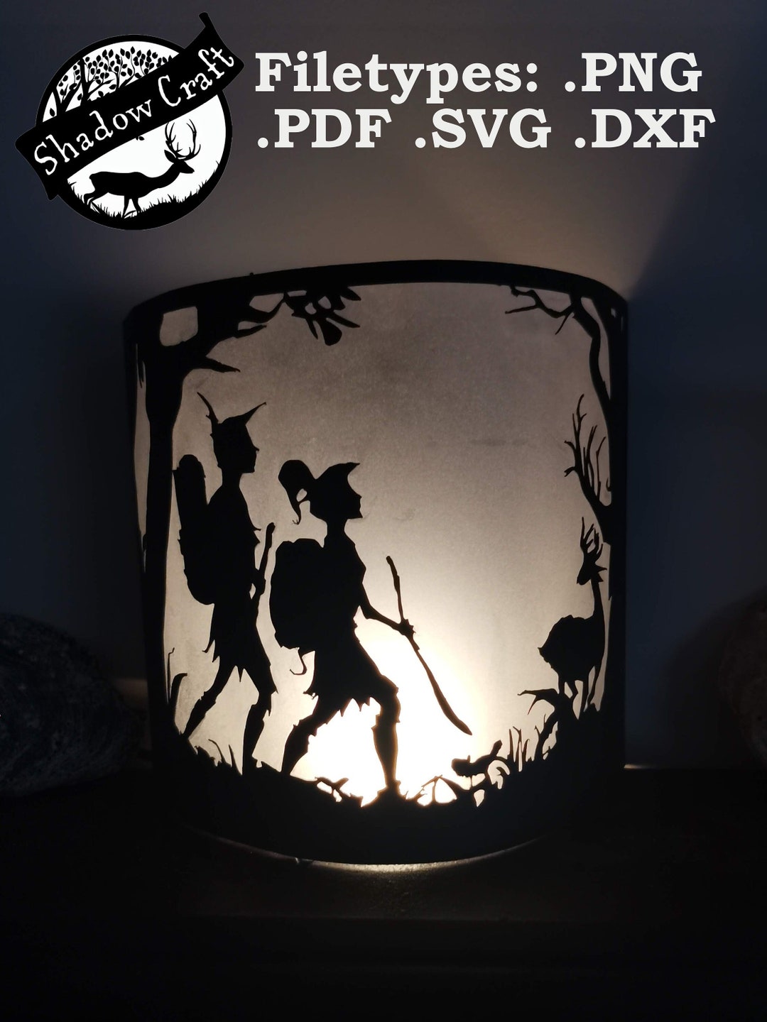 Forest Wanderers Lantern, File Types: Svg, Dfx, Pdf, Png, Shadow Box ...