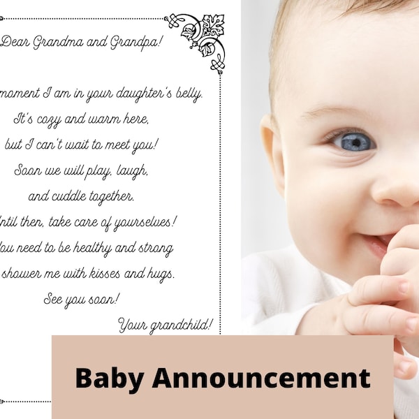 Dear Baby Letter - Etsy