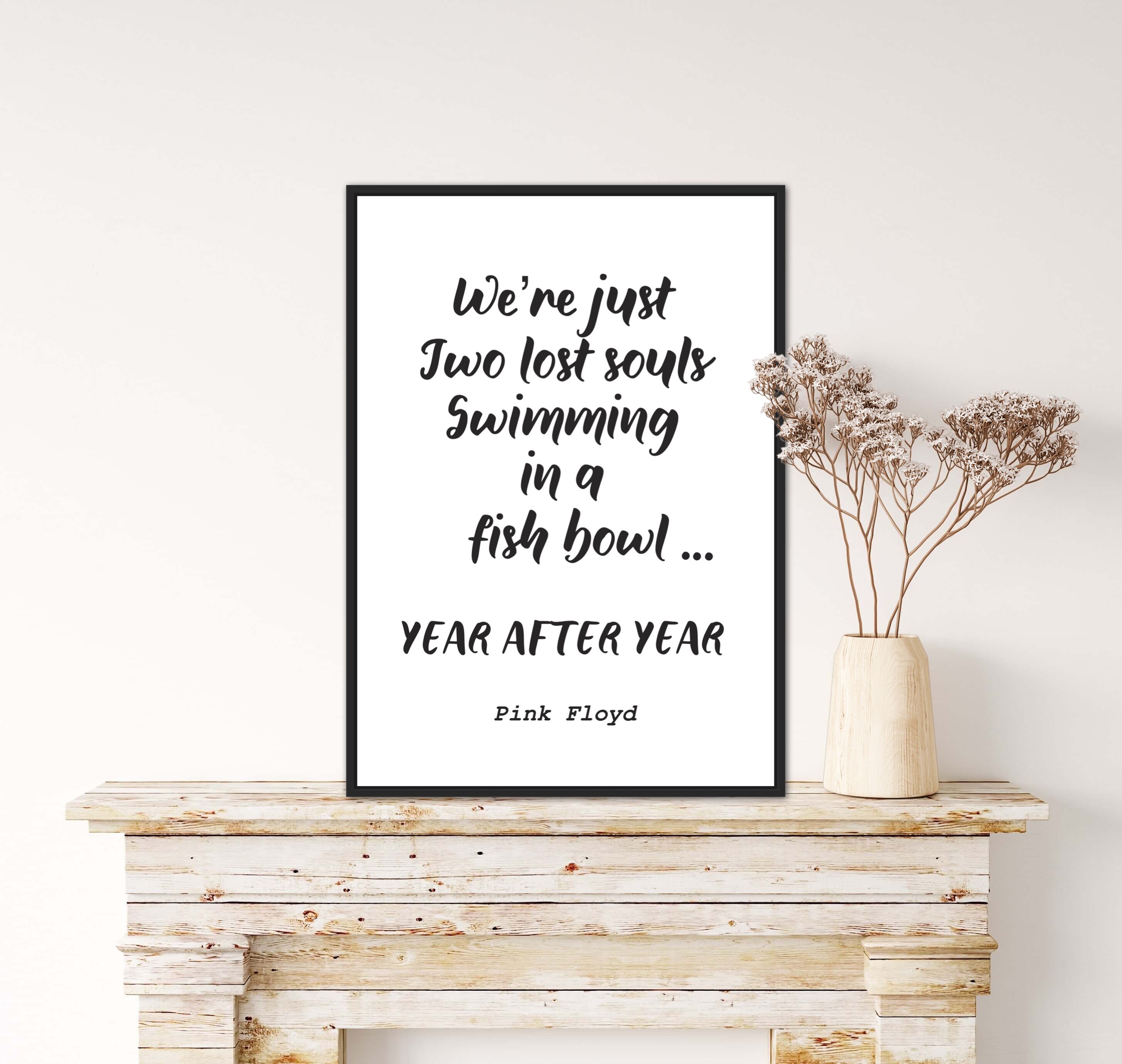 Pink Floyd Lyric Printable Art Quote/contemporary Art Print/song Lyrics ...