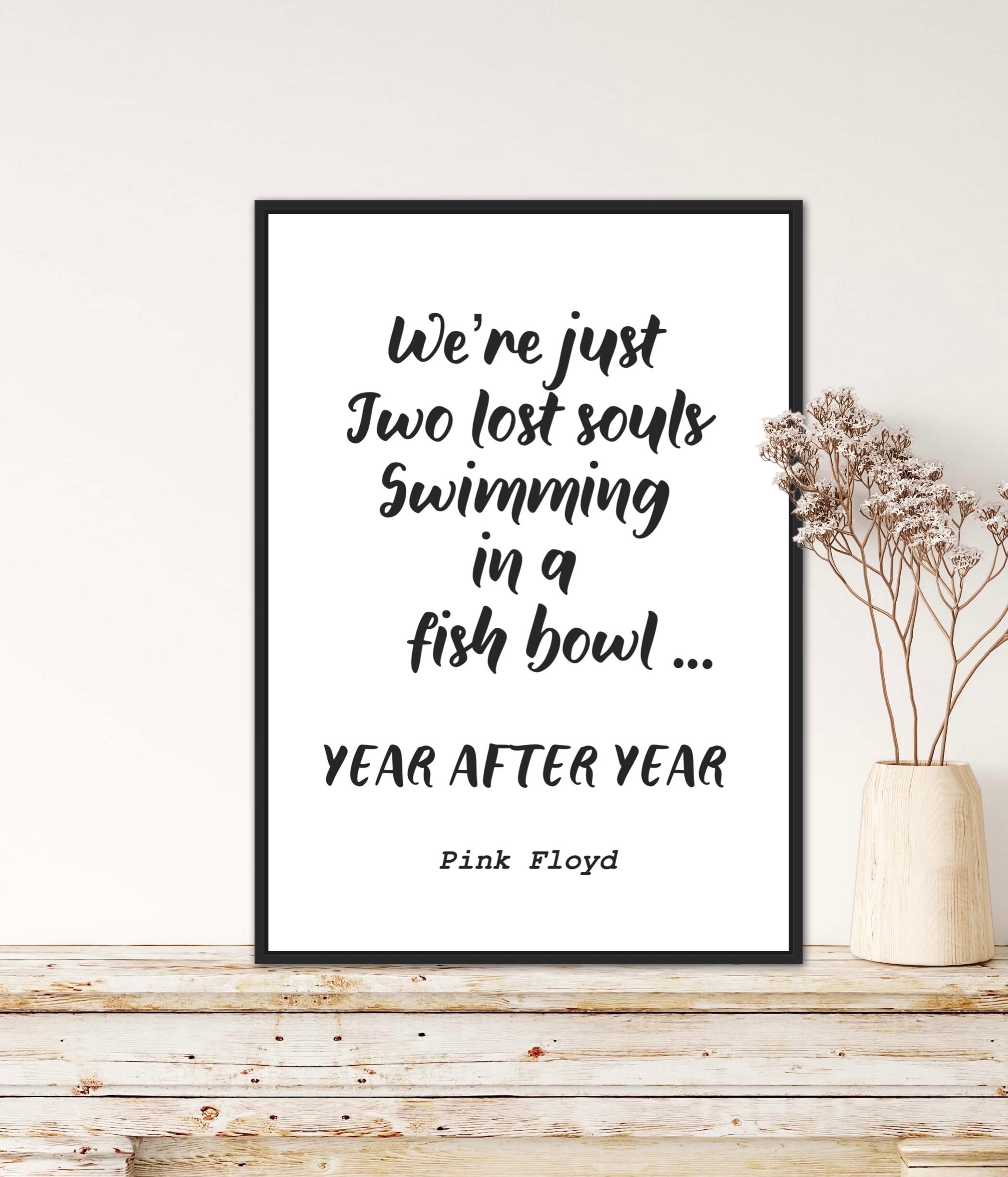 Pink Floyd Lyric Printable Art Quote/contemporary Art Print/song Lyrics ...