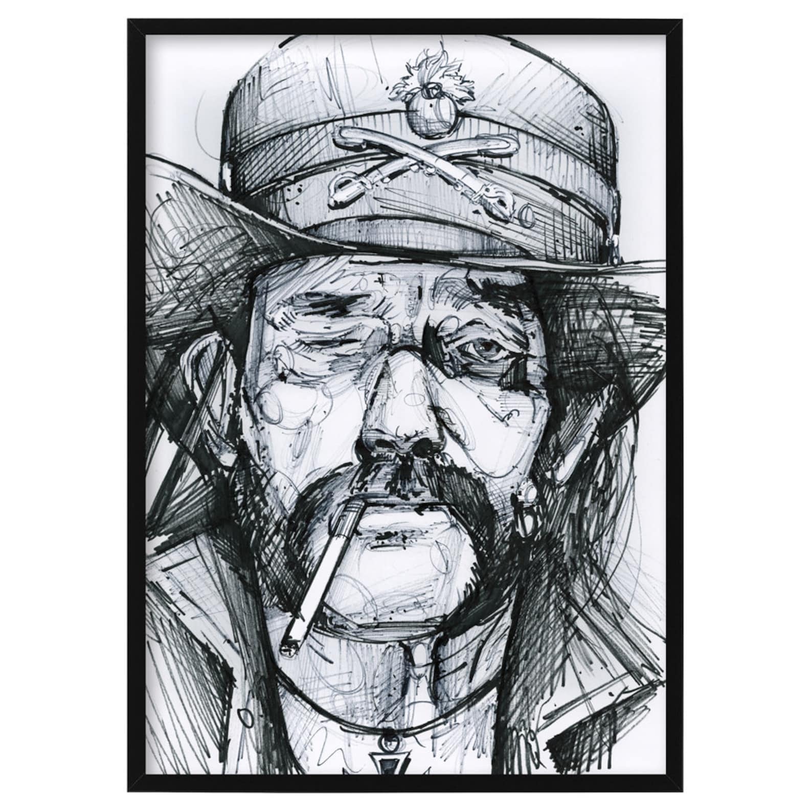 Heavy Metal Musician Painting 21x29.7 Cm - Etsy