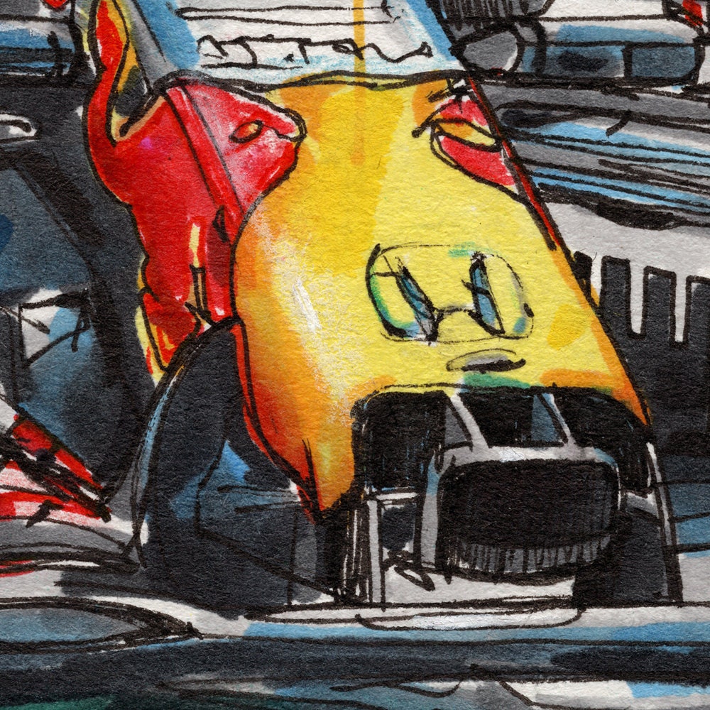 Verstappen Race Car Full Color Poster 70x50 Cm Full Color - Etsy