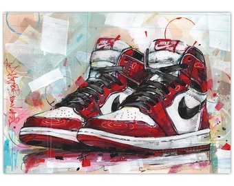 Air Jordan 1 Print, Jordan 1 Retro High OG, Chicago Lost and Found ...