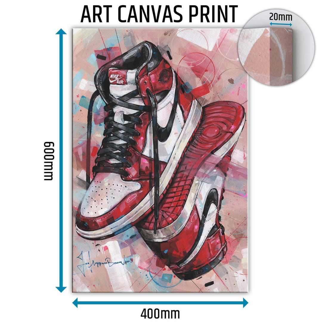 Air Jordan 1 Upside Down Chicago Canvas 40x60 Cm - Etsy