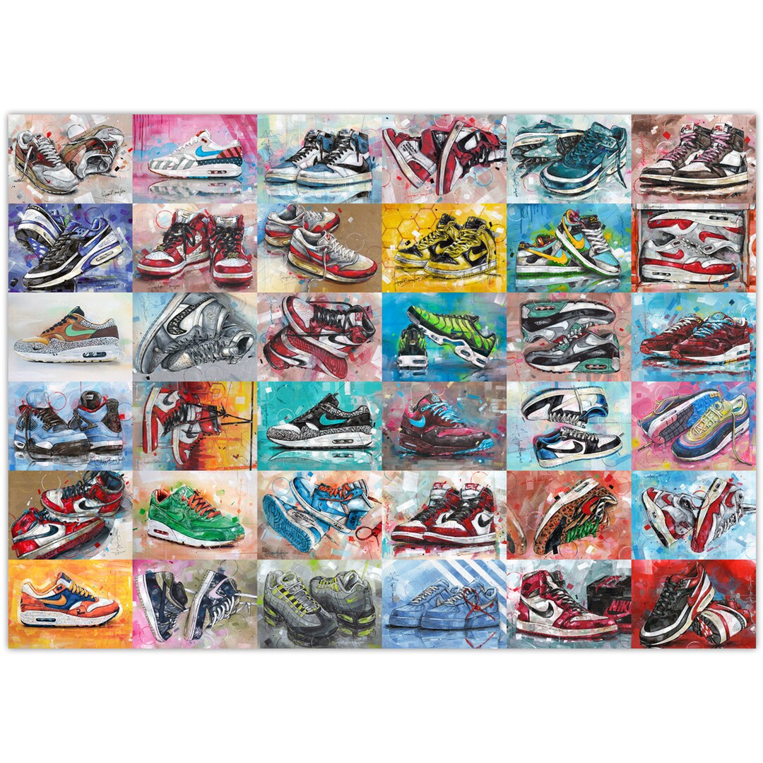 Sneaker Collection Poster 70x50 Cm - Etsy