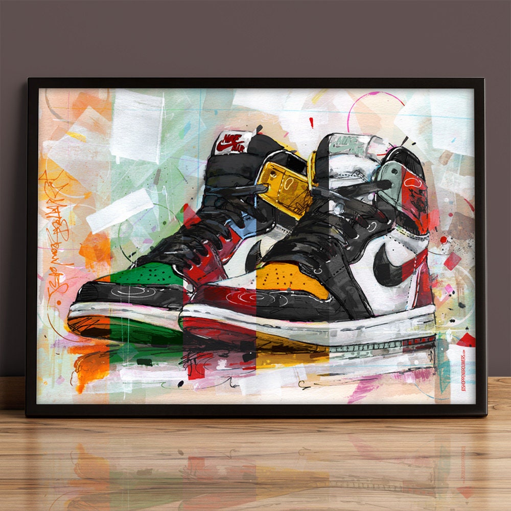 Air Jordan 1 Retro High Colourway Poster 70x50 Cm - Etsy