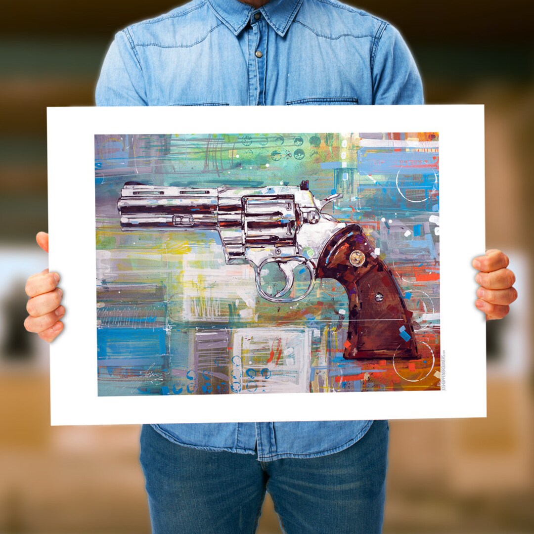 Revolver colt Python Poster 70x50 Cm - Etsy
