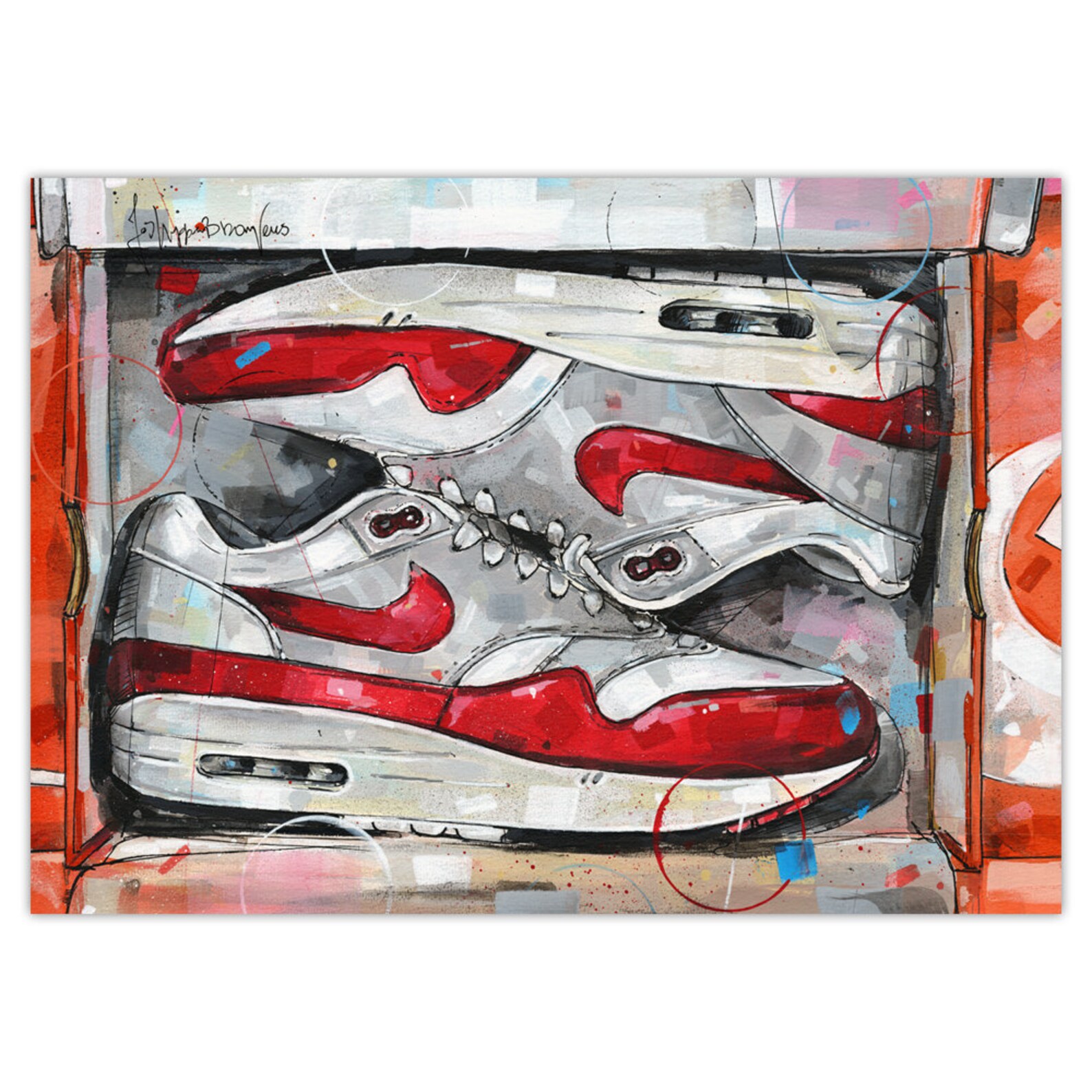 Air Max 1 Shoebox OG Red Poster 70x50 Cm - Etsy