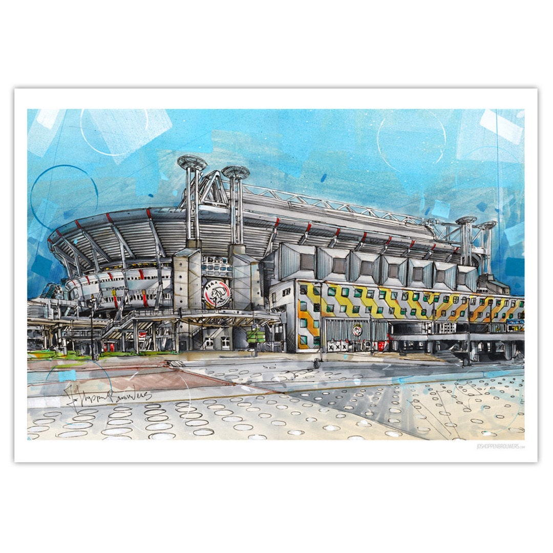 Amsterdam Soccer Stadium Poster 70x50 Cm - Etsy
