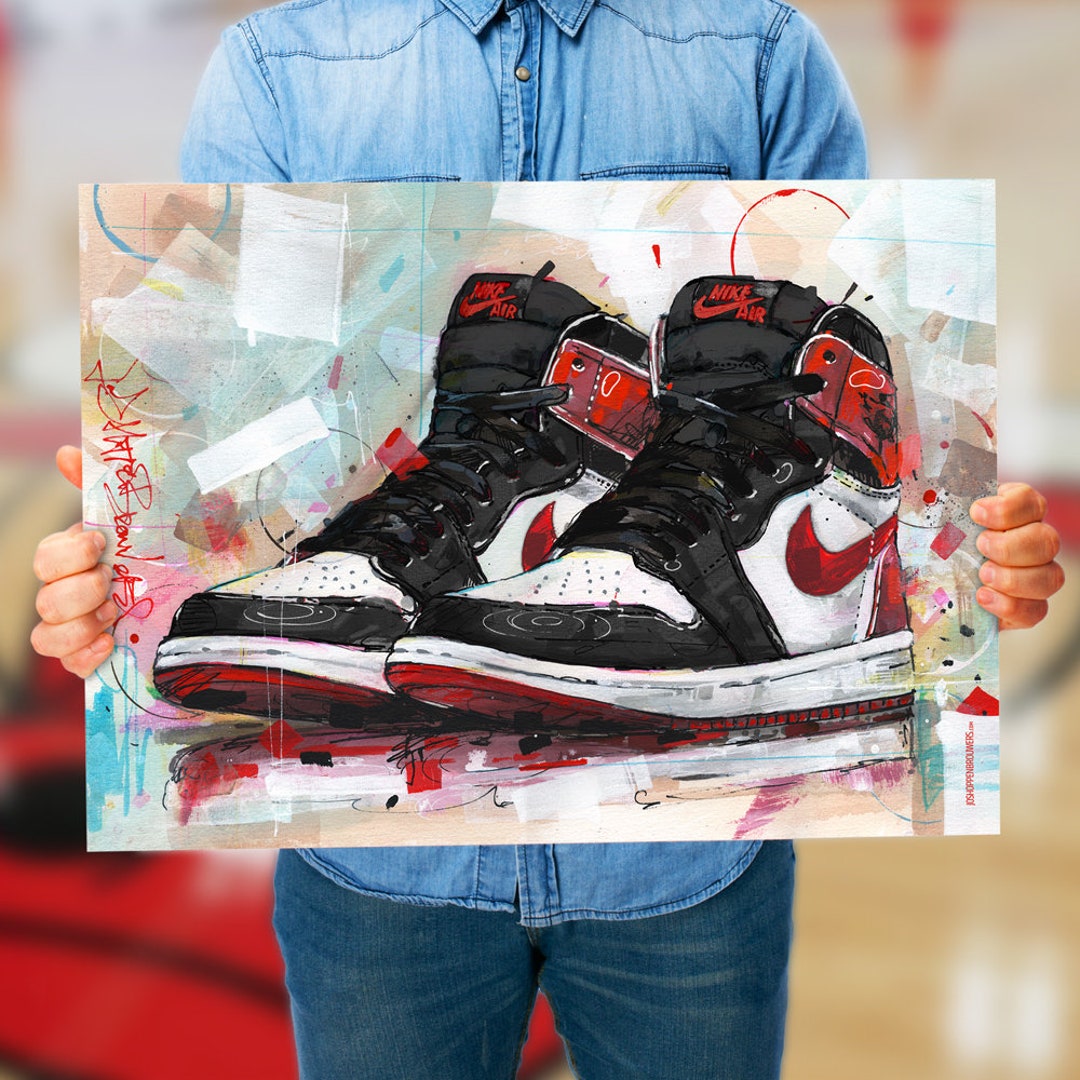 Air Jordan 1 Retro High Track Red Poster 70x50 Cm - Etsy