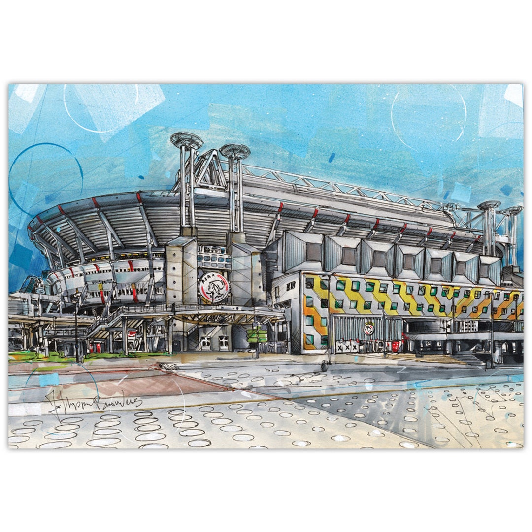 Amsterdam Soccer Stadium Poster 42x29.7 Cm A3 - Etsy