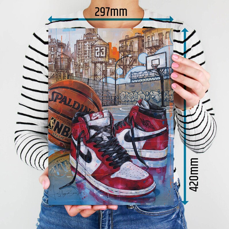 Air Jordan 1 Basketball Chicago Poster 29.7x42 Cm A3 Cm - Etsy