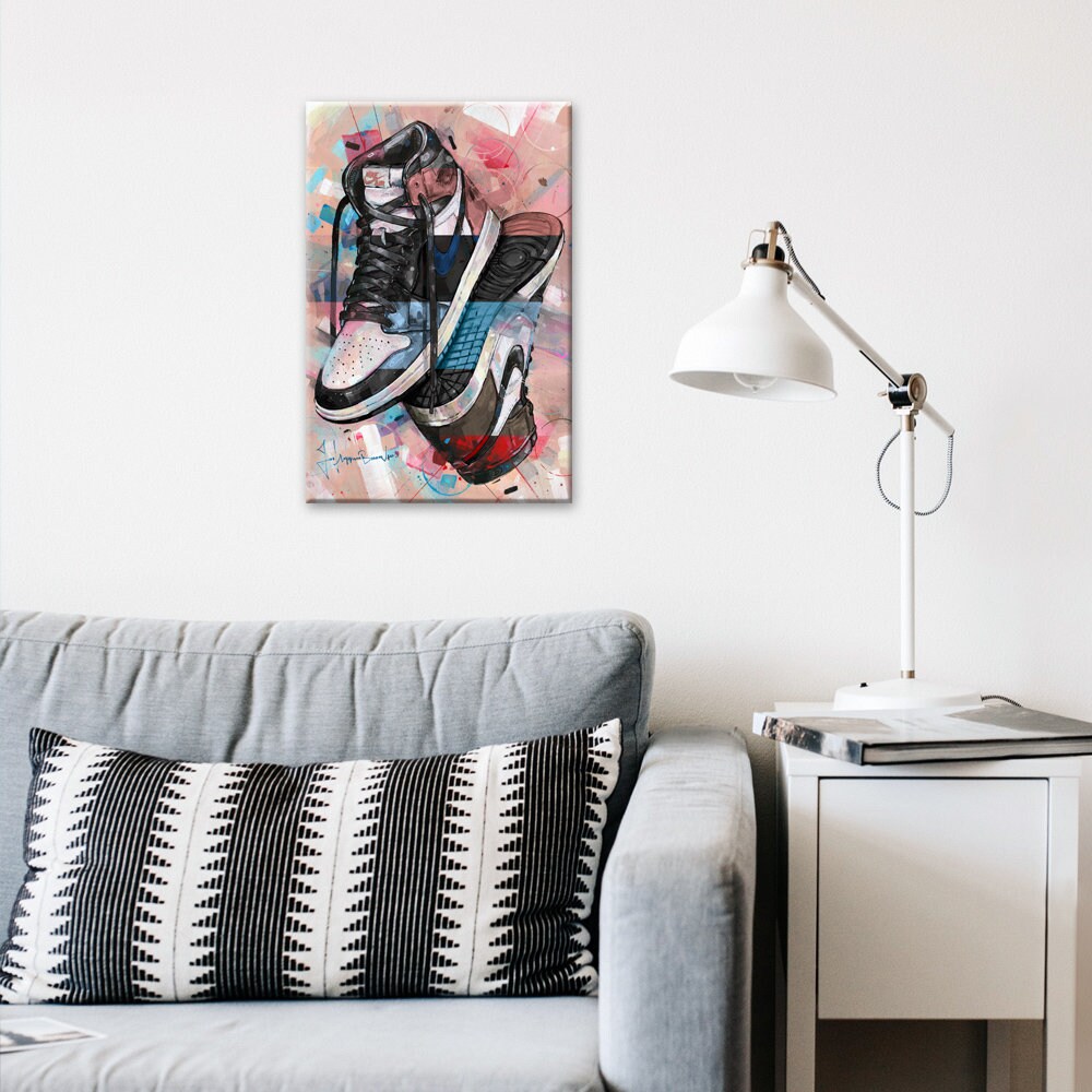 Air Jordan 1 Upside Down Colourway Canvas 40x60 Cm - Etsy Australia