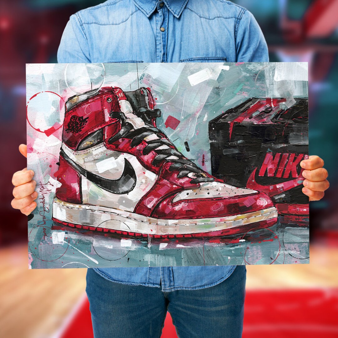 Air Jordan 1 Shoebox Chicago Poster 70x50 Cm - Etsy