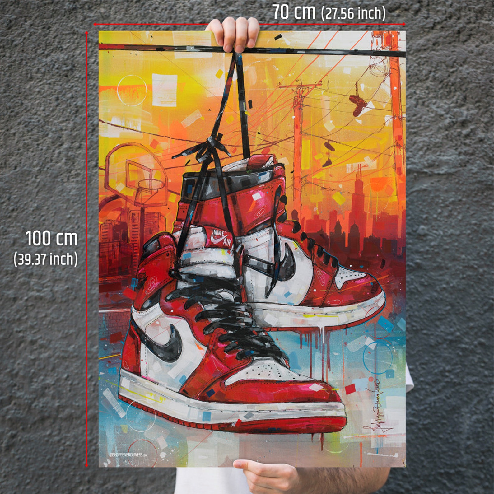 Air Jordan 1 Powerlines Chicago Poster 70x100 Cm - Etsy