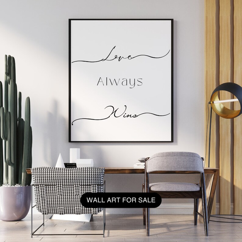 Love Always Wins | Printable Wall Decor | Wall Prints Bedroom ...