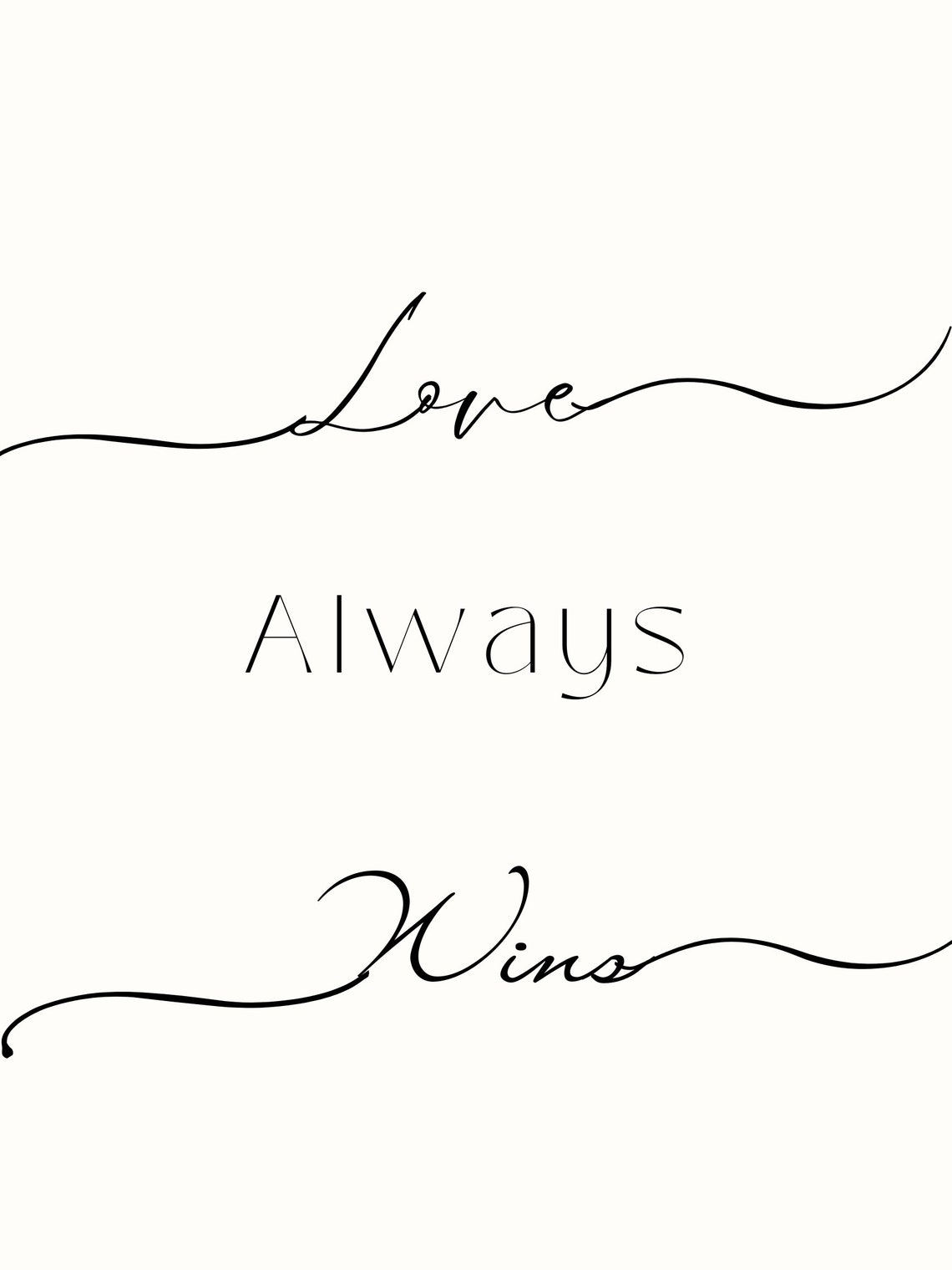 Love Always Wins | Printable Wall Decor | Wall Prints Bedroom ...