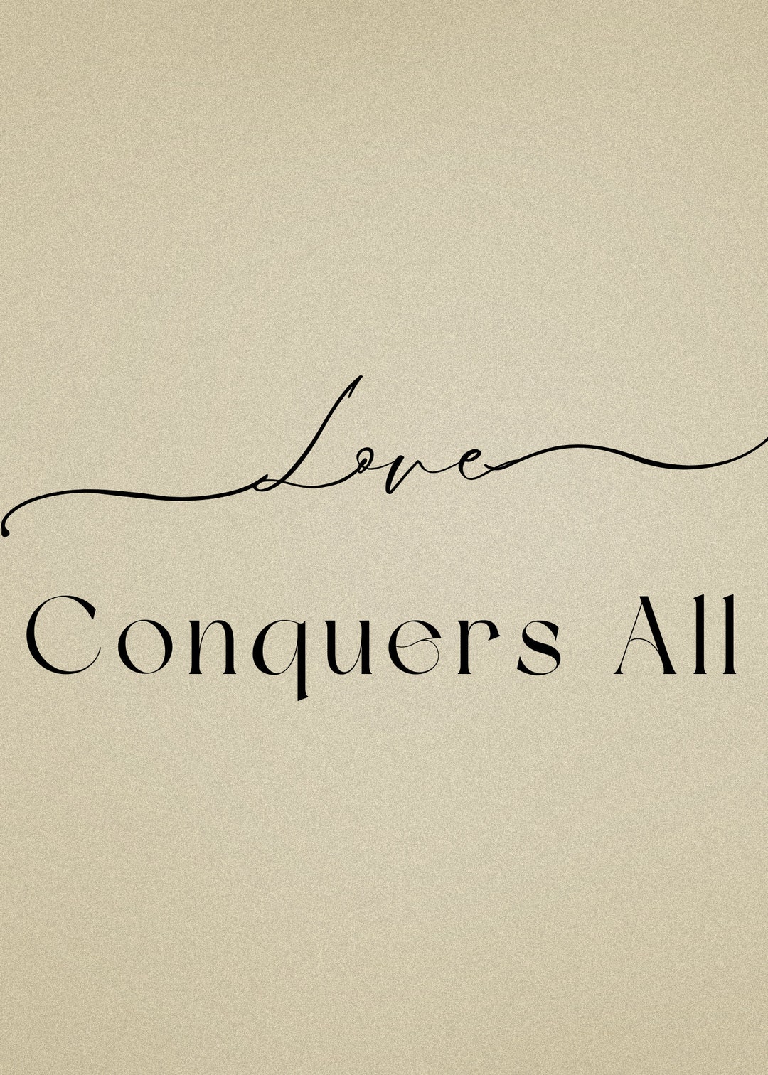 Love Conquers All | Printable Wall Decor | Wall Prints Bedroom ...