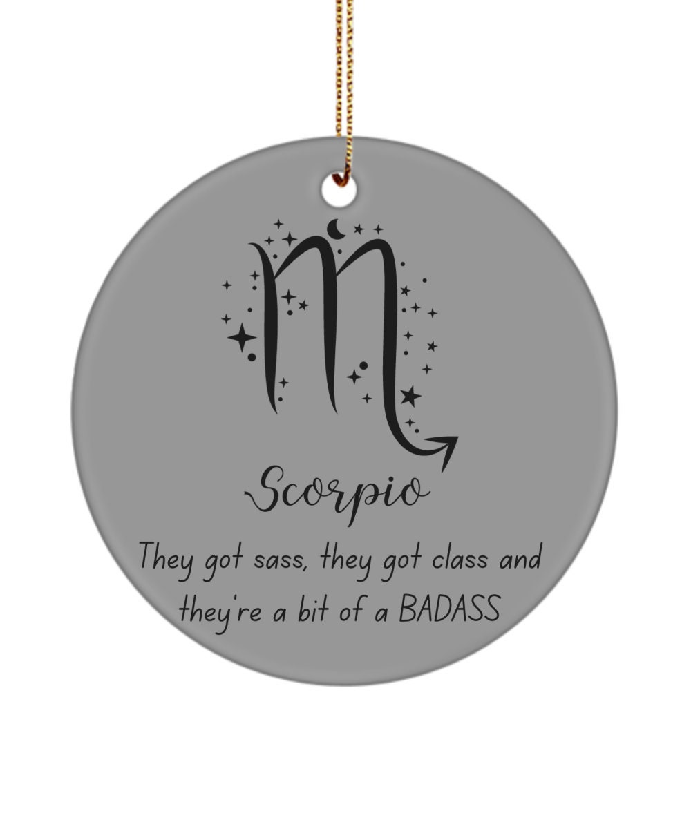 Scorpio Gifts, Scorpio Ornament Keepsake, Scorpio Zodiac, Sarcastic ...