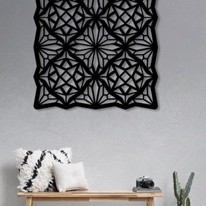 Intricate Zentangle Patterns in Geometric Wood Wall Art for a Zen ...