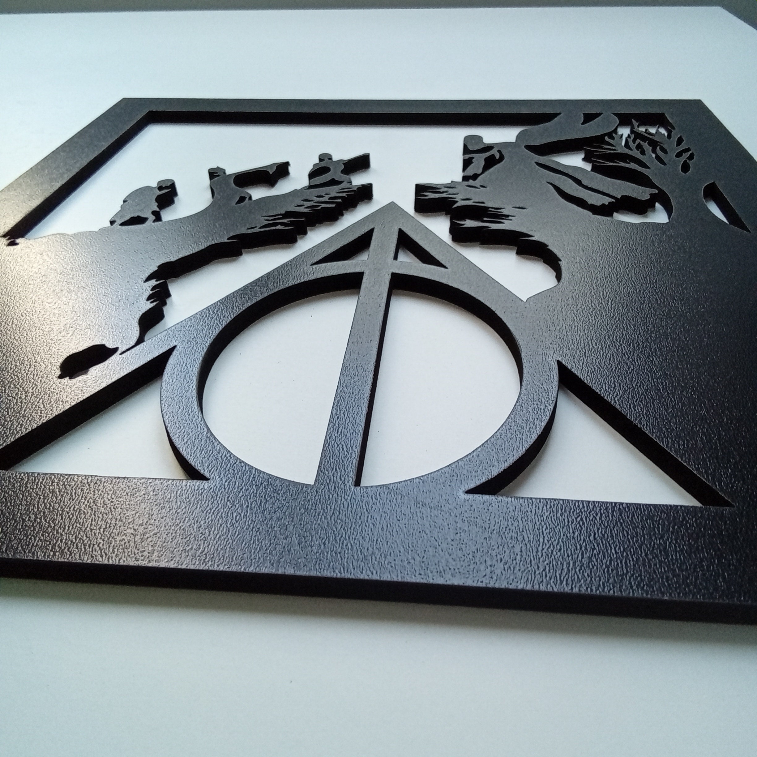 Deathly Hallows Wood Wall Art, the Tale of the Three Brothers, Nursery ...