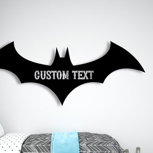 Personalized Bat Super Hero Sign, Batcave Sign, Gotham Silhouette Wall ...