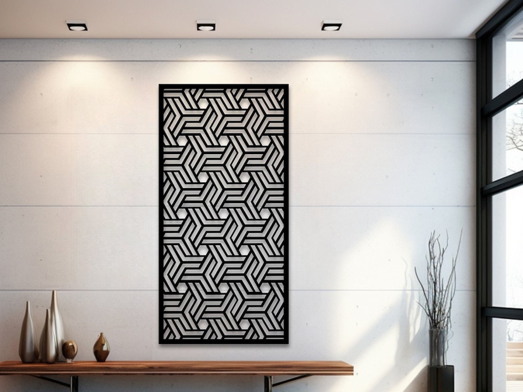 Jali Design Wood Wall Decor | Art Deco Wall Art | Geometric Wall Art ...