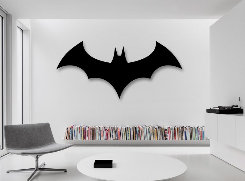 Personalized Bat Super Hero Sign, Batcave Sign, Gotham Silhouette Wall ...