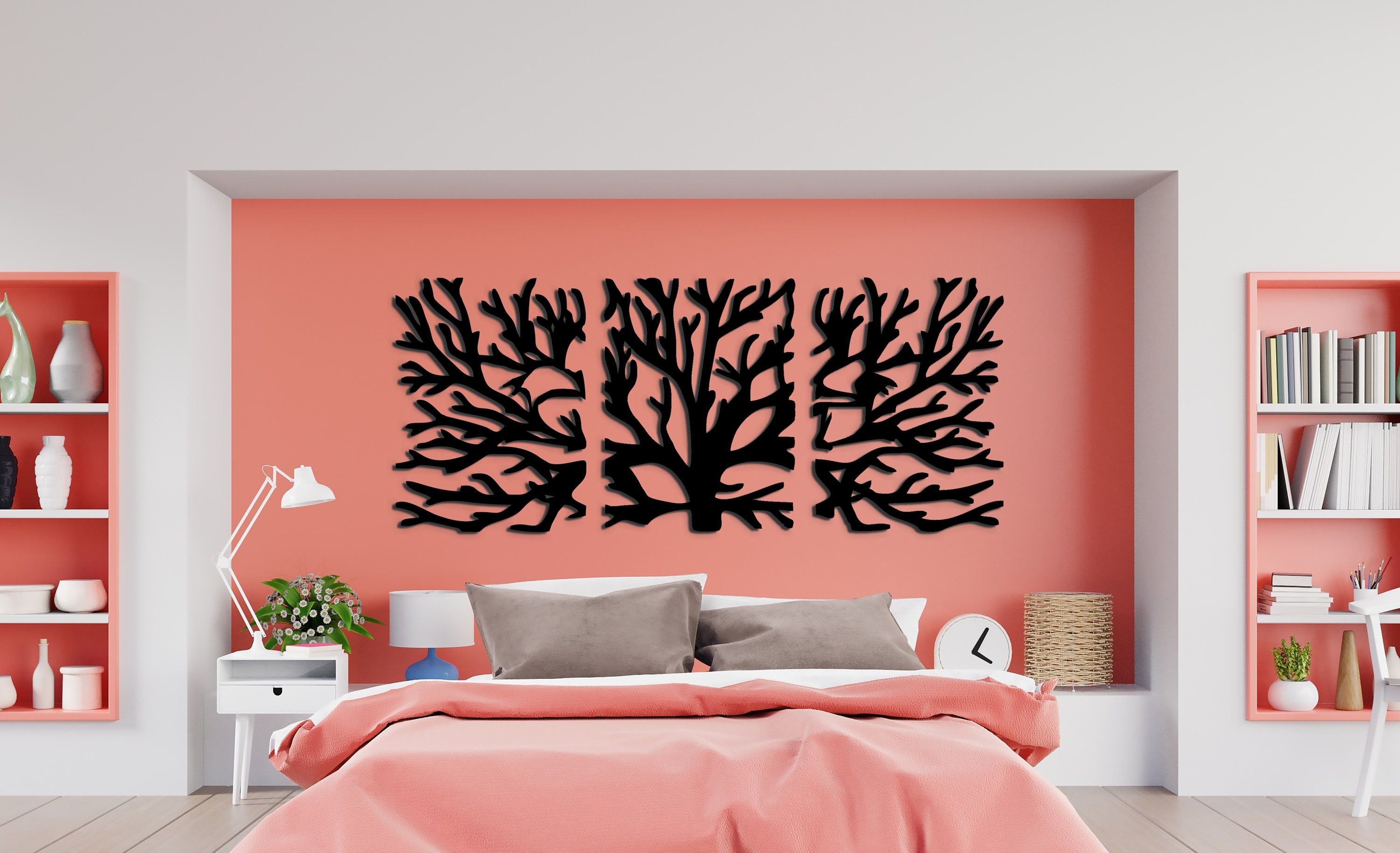 Tree Wood Wall Art 3 Piece Wall Art Wooden Wall Decor Tree - Etsy